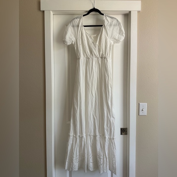 Dresses | White Eyelet Maxi Dress Boutique S | Poshmark